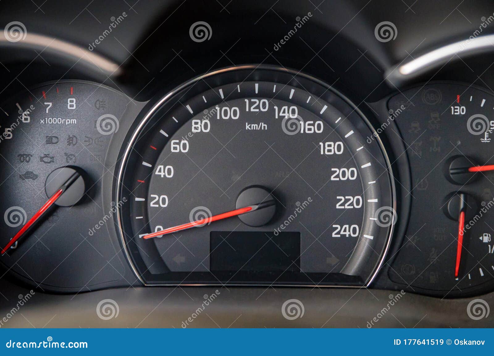 Close Up Image of a Modern Car Speedometer Stock Image - Image of ...