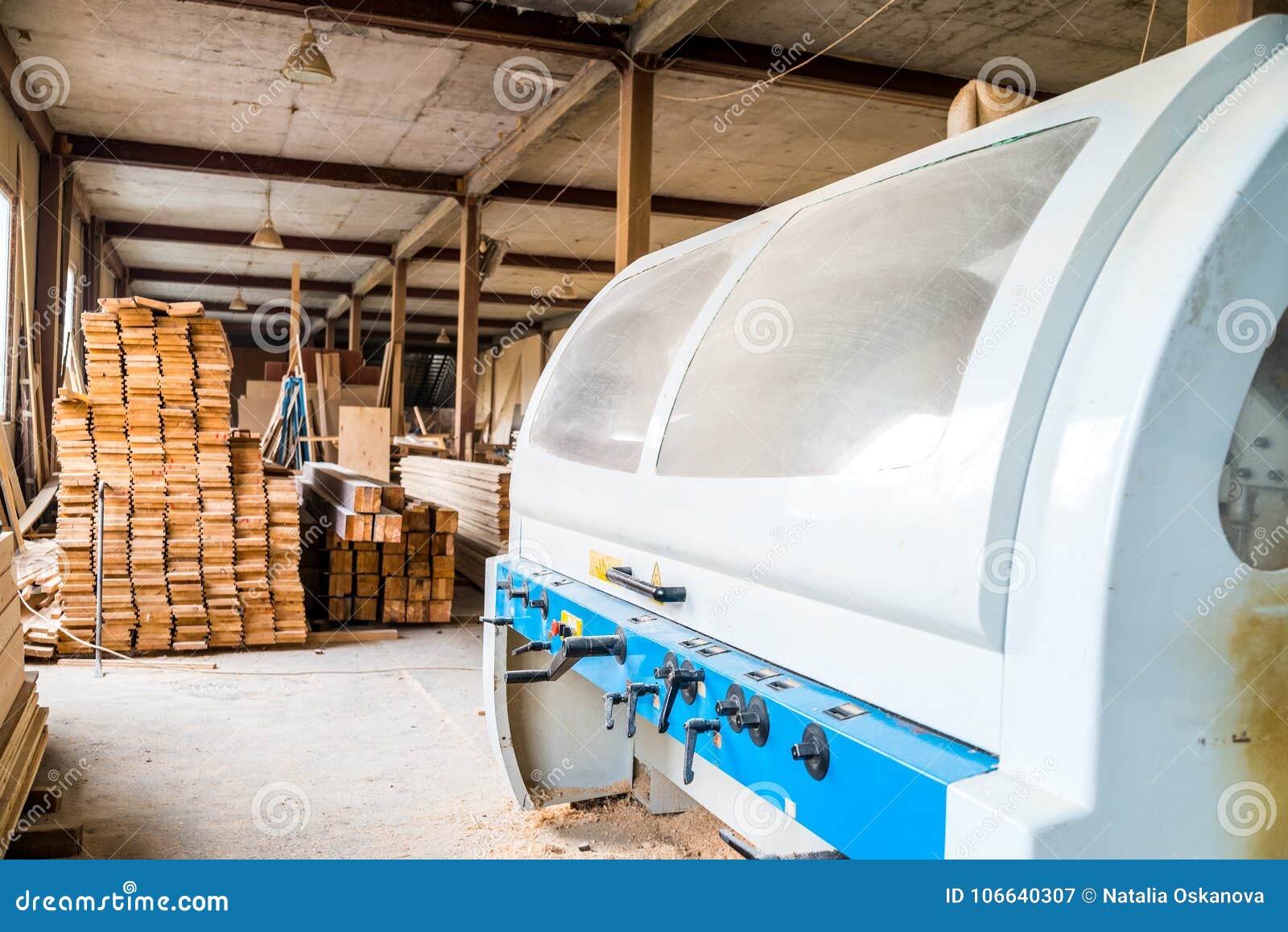 Modern Milling Machine at Joinery Stock Image - Image of construction ...