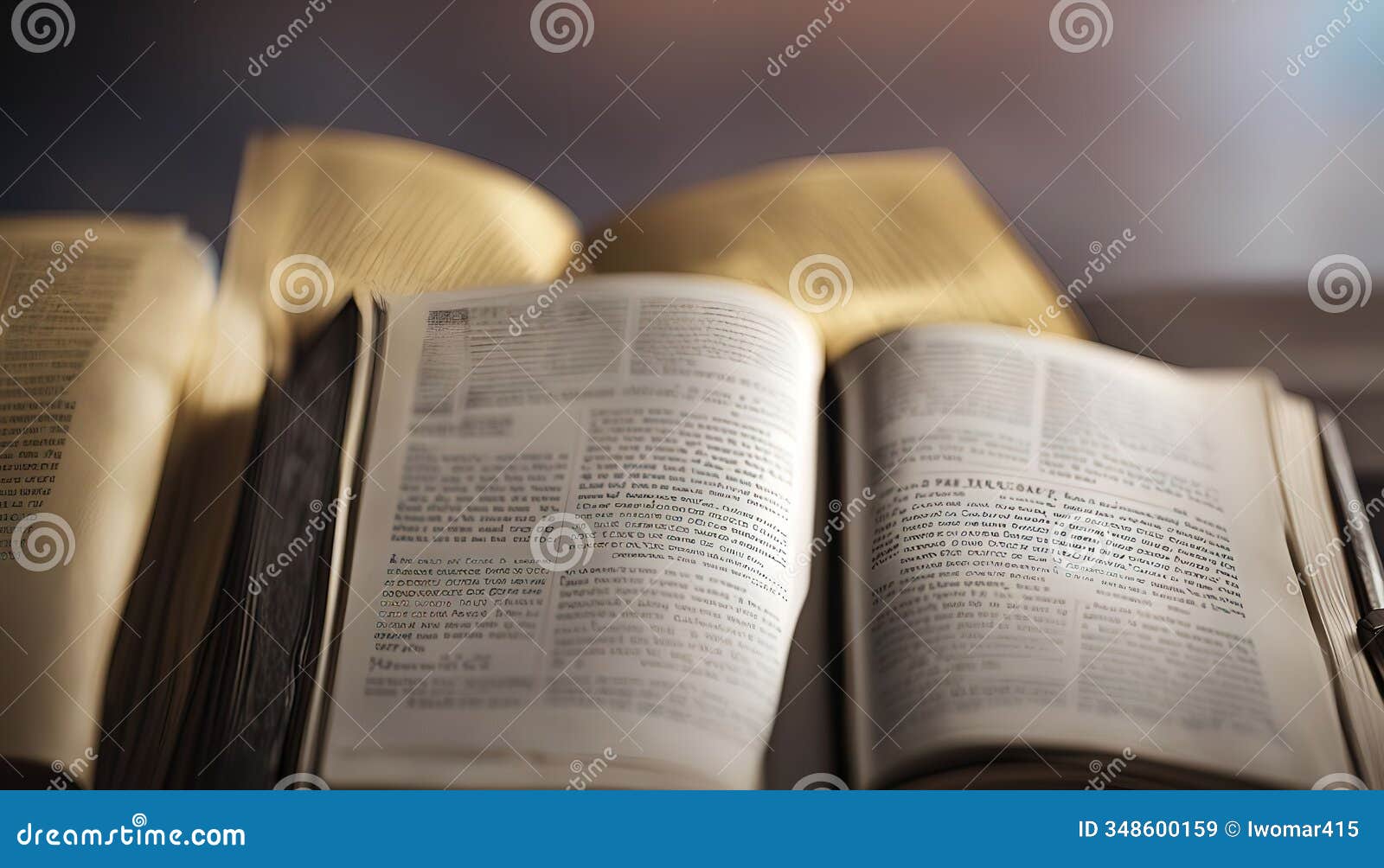 Open Book Pages, Reading, and Knowledge Stock Illustration ...