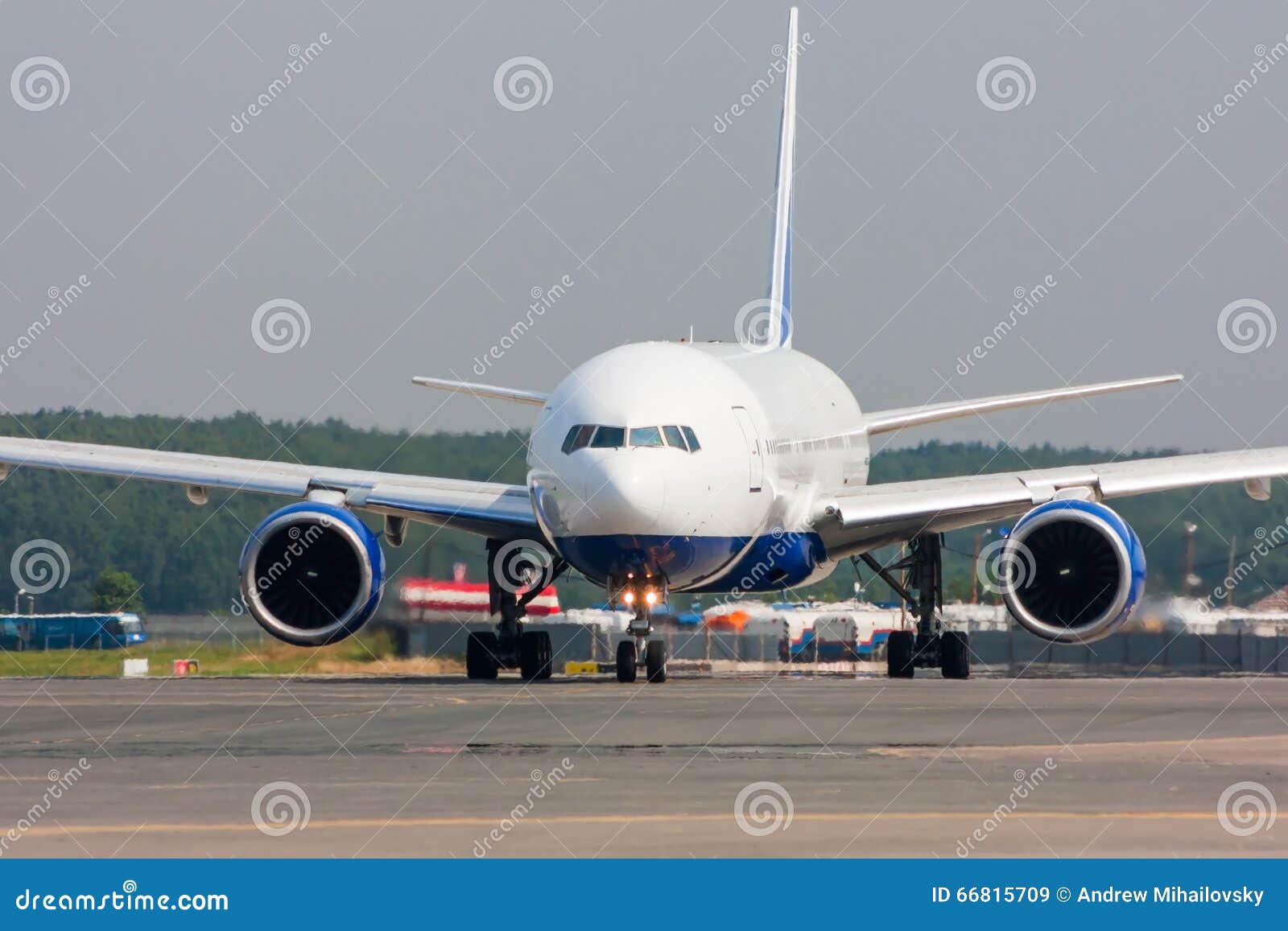 Close Up Image of Passenger Airplane on the Runway Stock Image - Image ...