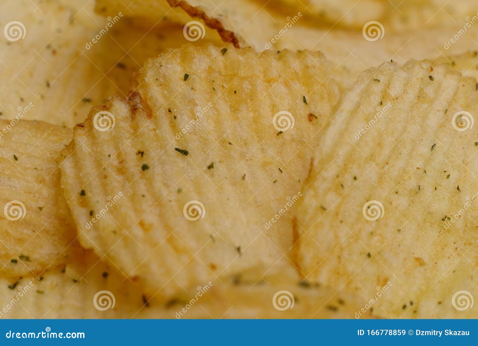 Potato chips close-up stock image. Image of pepper, lunch - 166778859