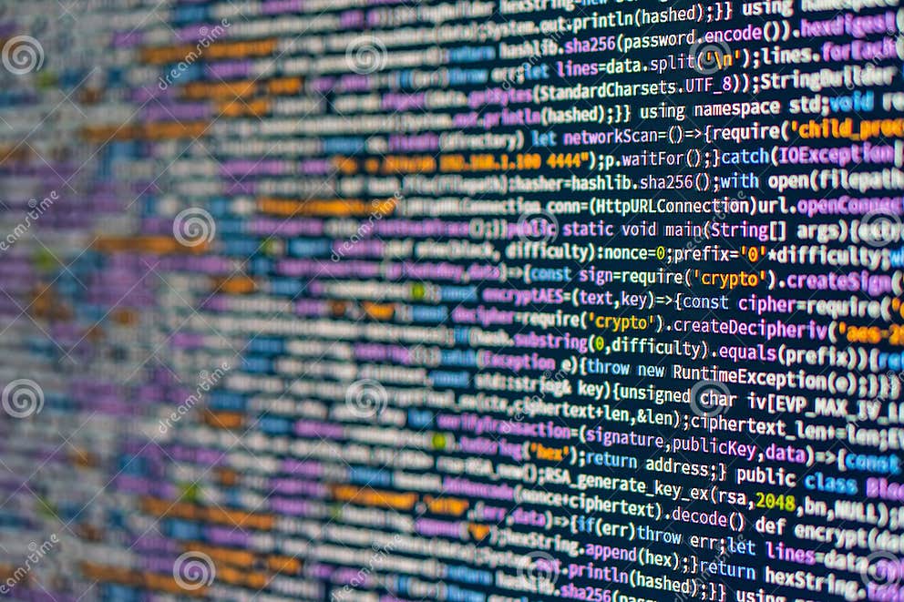 Close-up Image of a Python Code on a Computer Screen, Showcasing Its ...