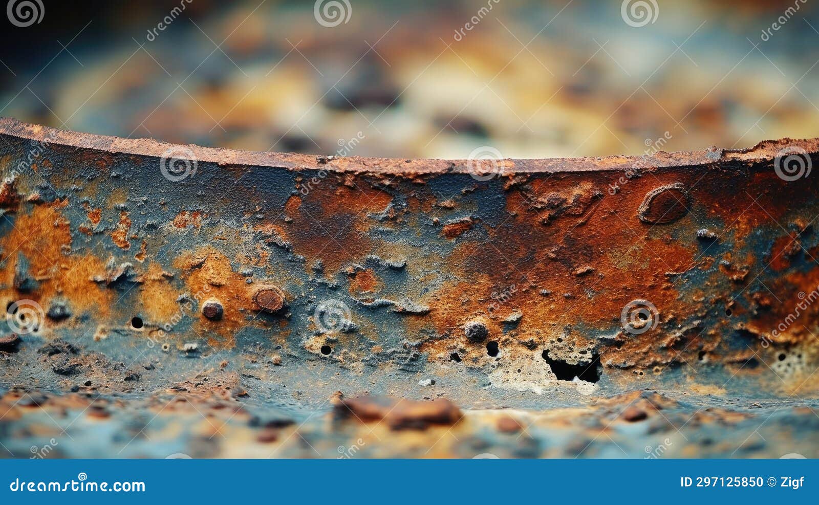 Close Up Image of a Rusty Metal Object Stock Illustration ...