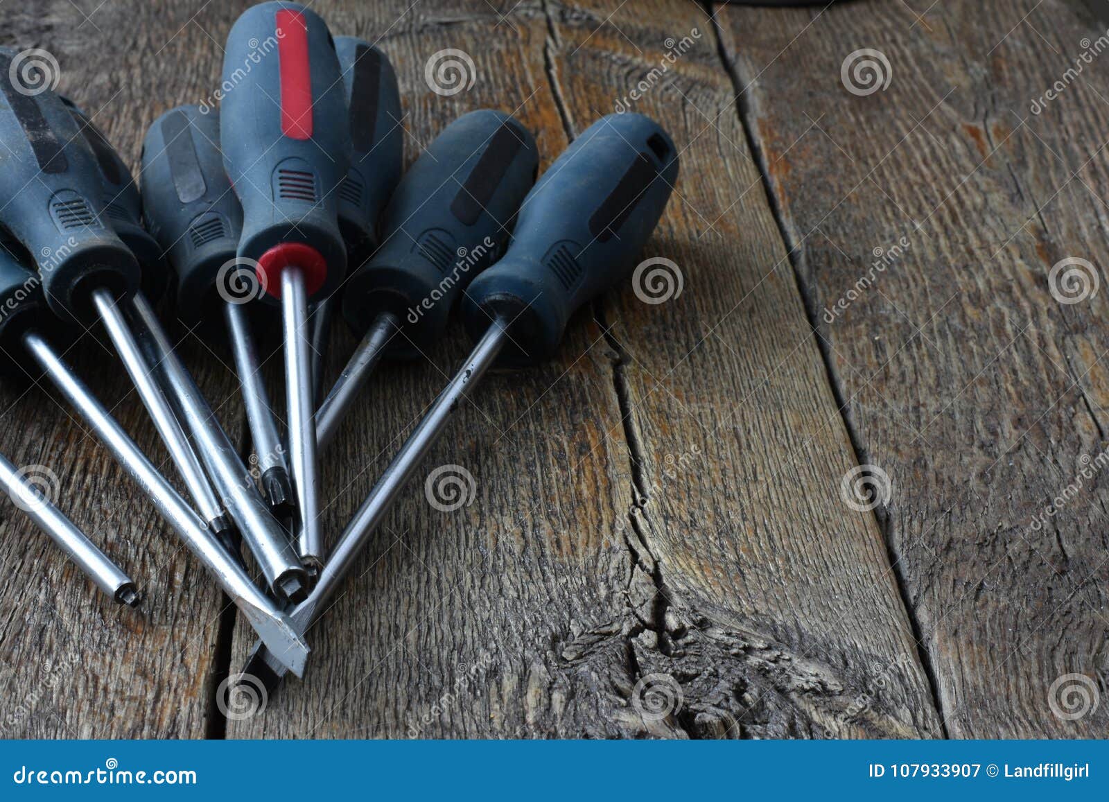 Small Set of Screwdrivers stock image. Image of closeup - 107933907