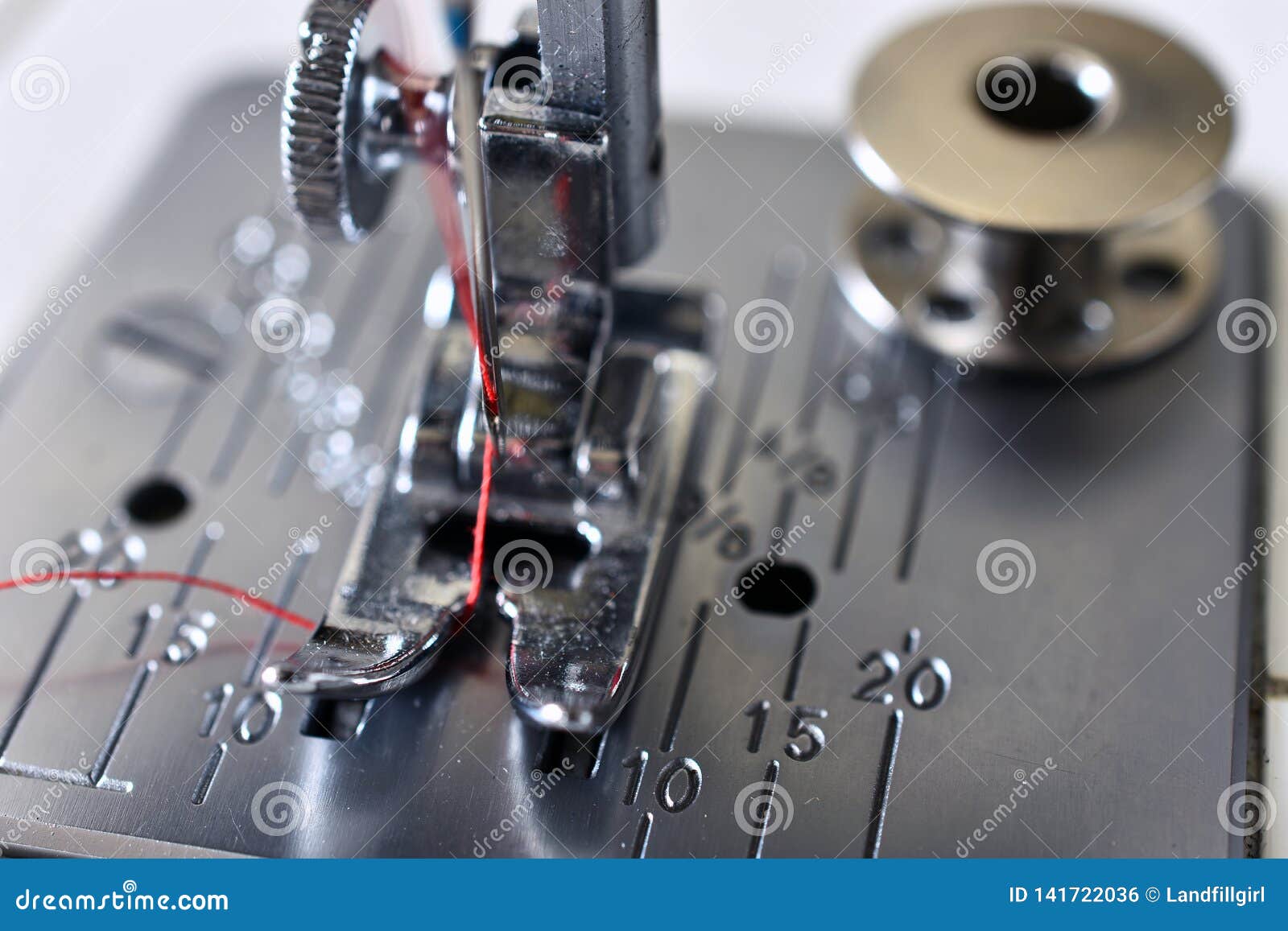 Sewing Machine Needle and Thread Stock Photo - Image of equipment, foot ...