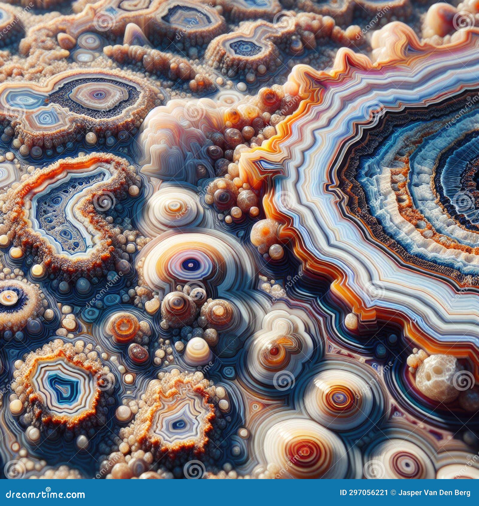 Vibrant Agate Stone Patterns, AI Generated Stock Illustration ...