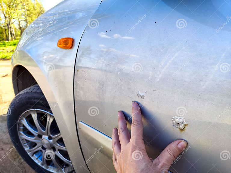 A Close Up Image Showing Rust Damage Along the Edge of a Car Stock ...