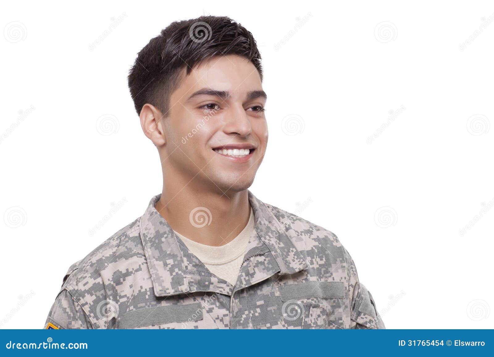 Close-up Image of a Smiling Young Soldier Stock Photo - Image of ...