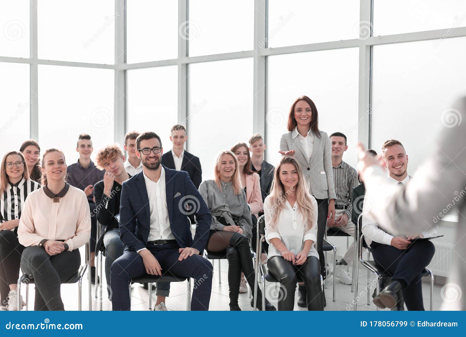 Image of a Speaker Giving a Lecture at a Business Seminar Stock Image ...