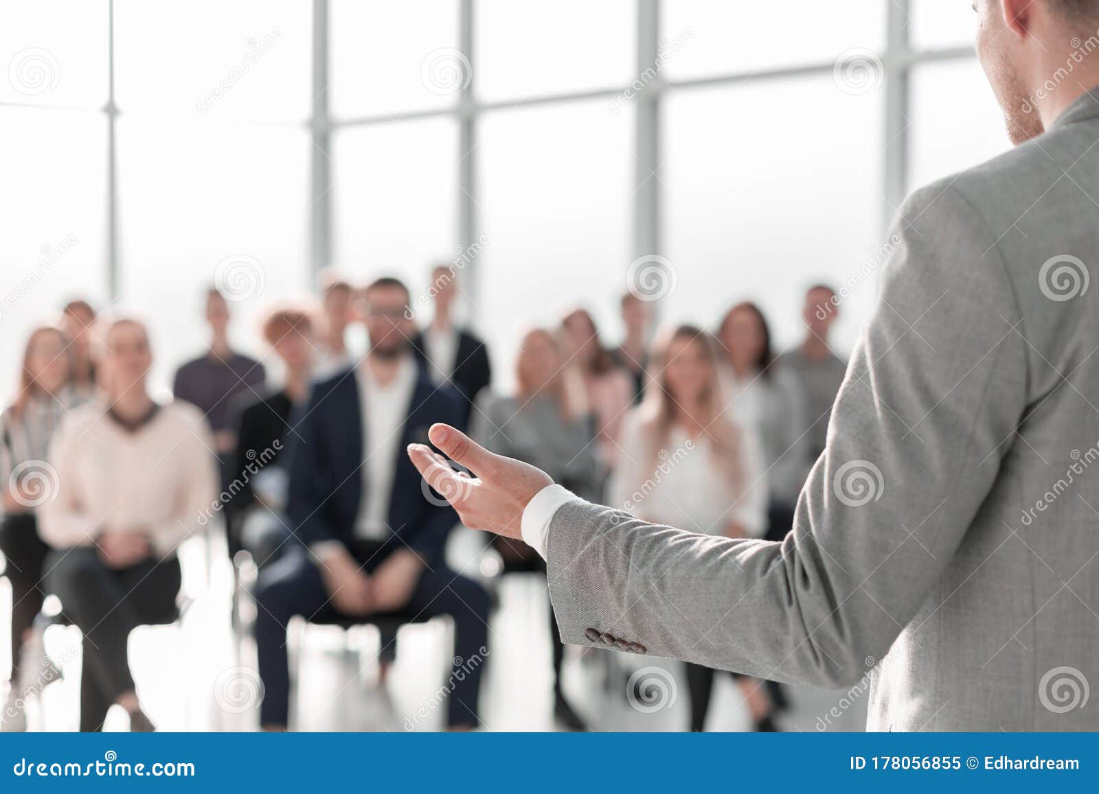 Image of a Speaker Giving a Lecture at a Business Seminar Stock Image ...