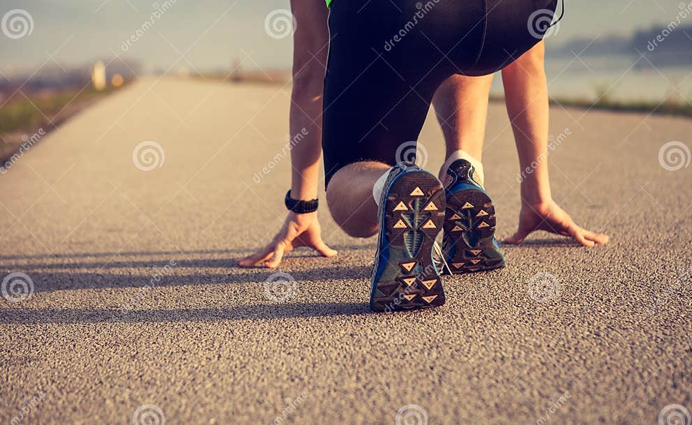 Close Up Image Sprinter Legs on the Start Stock Image - Image of ...