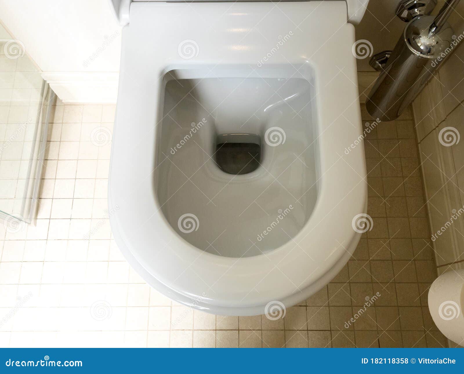 Close-up Image of Toilet Bowl, White Toilet in the Bathroom Stock Photo ...