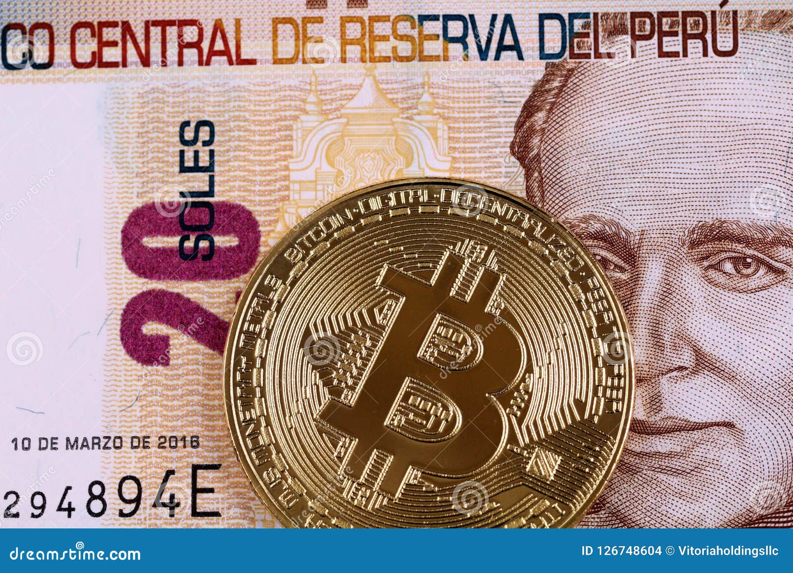 A Twenty Peruvian Sol Bank Note One A Bed Of Chinese One Yuan Bank ...