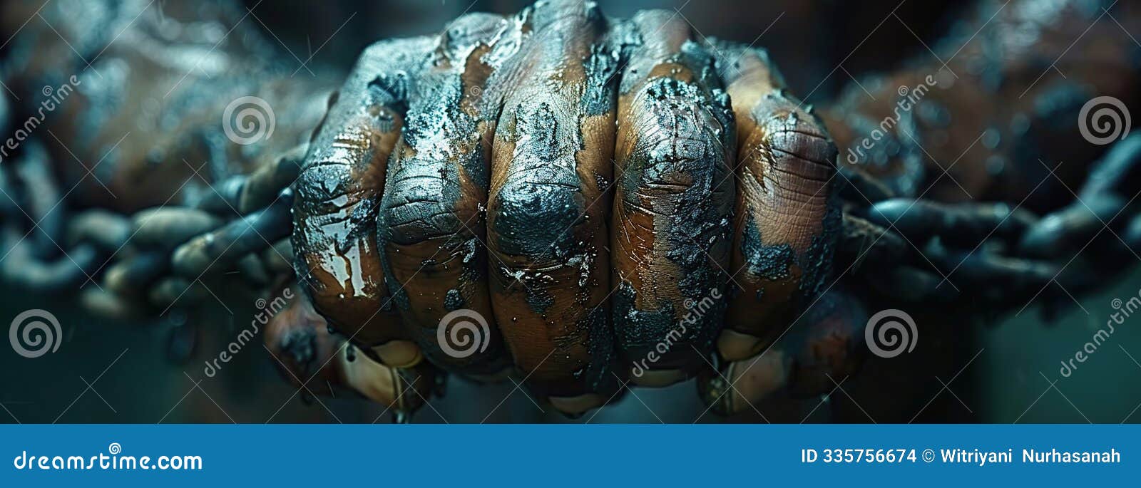 Chained Hands stock illustration. Illustration of closeup - 335756674