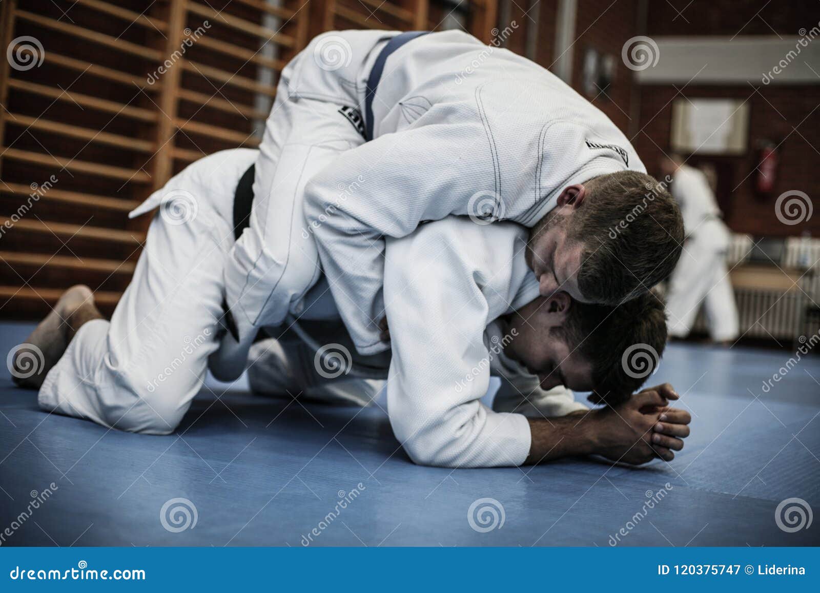 Image of Two Young Men Training Judo. Stock Image - Image of exercising ...