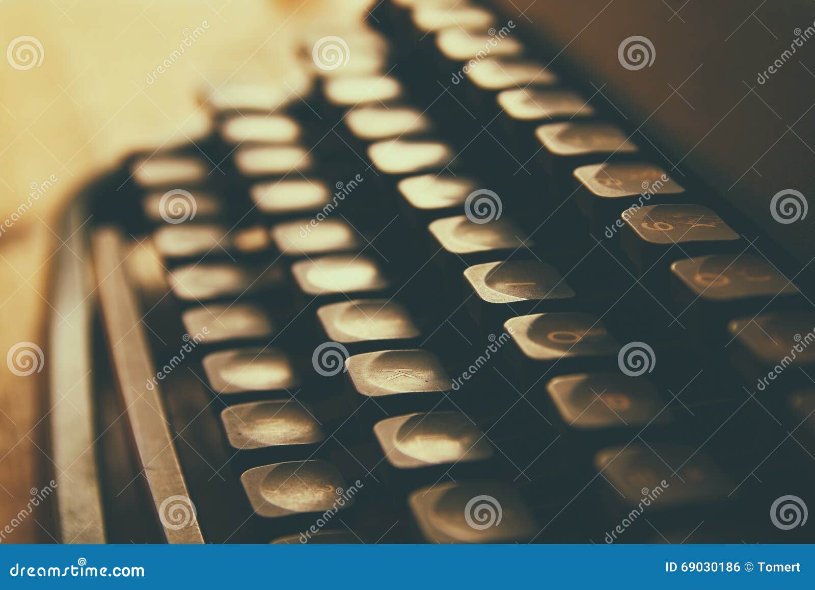Close Up Image of Typewriter Keys. Vintage Filtered Stock Photo - Image ...