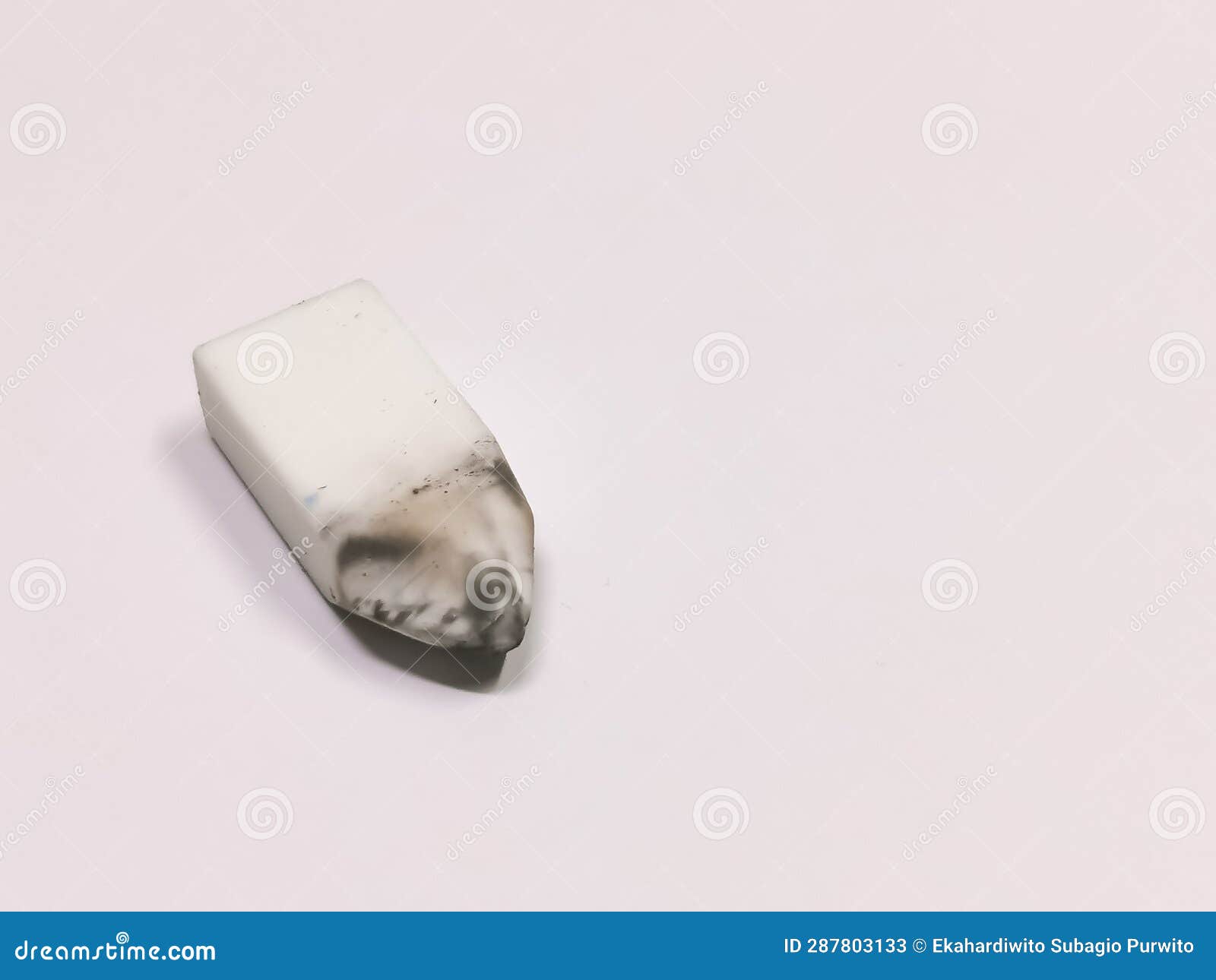 Close Up Image Used White Eraser. Stock Image - Image of supply ...