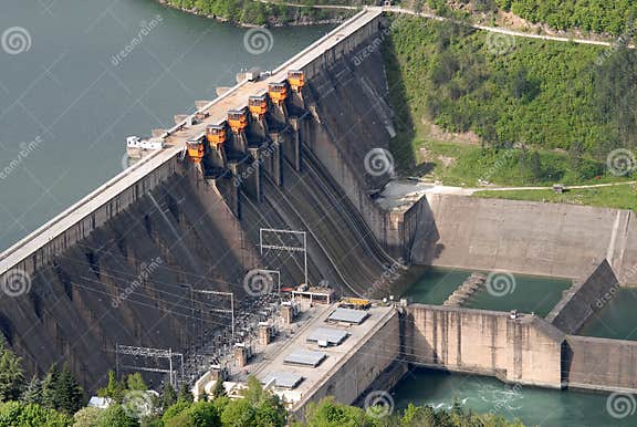Close Up Image of a Water Barrier Dam Stock Photo - Image of lake ...