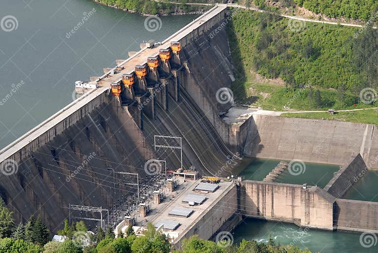 Close Up Image of a Water Barrier Dam Stock Photo - Image of lake ...