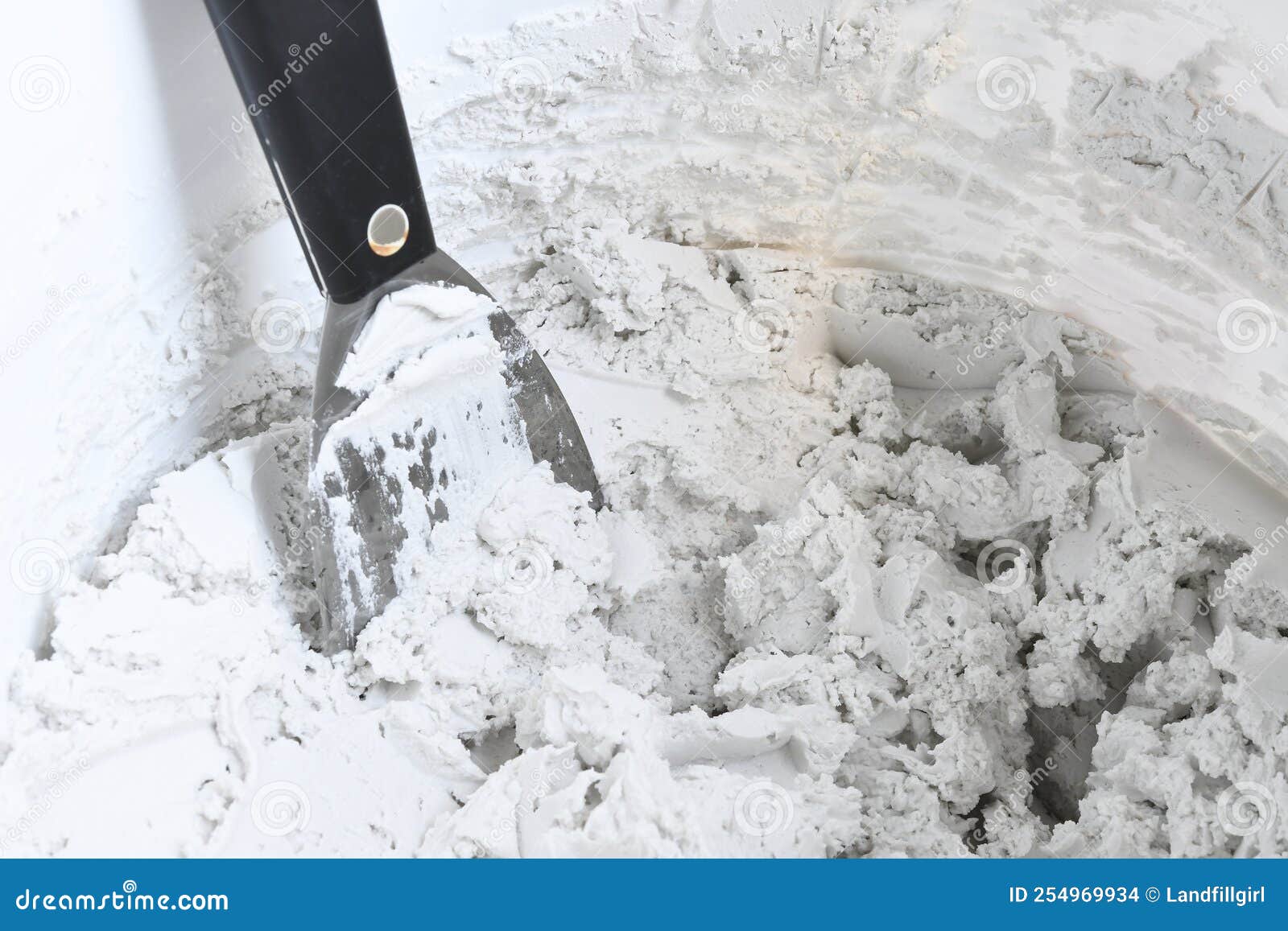 Drywall Plaster Wall Metal Fixation. Man Holding Metal Ruler Against ...
