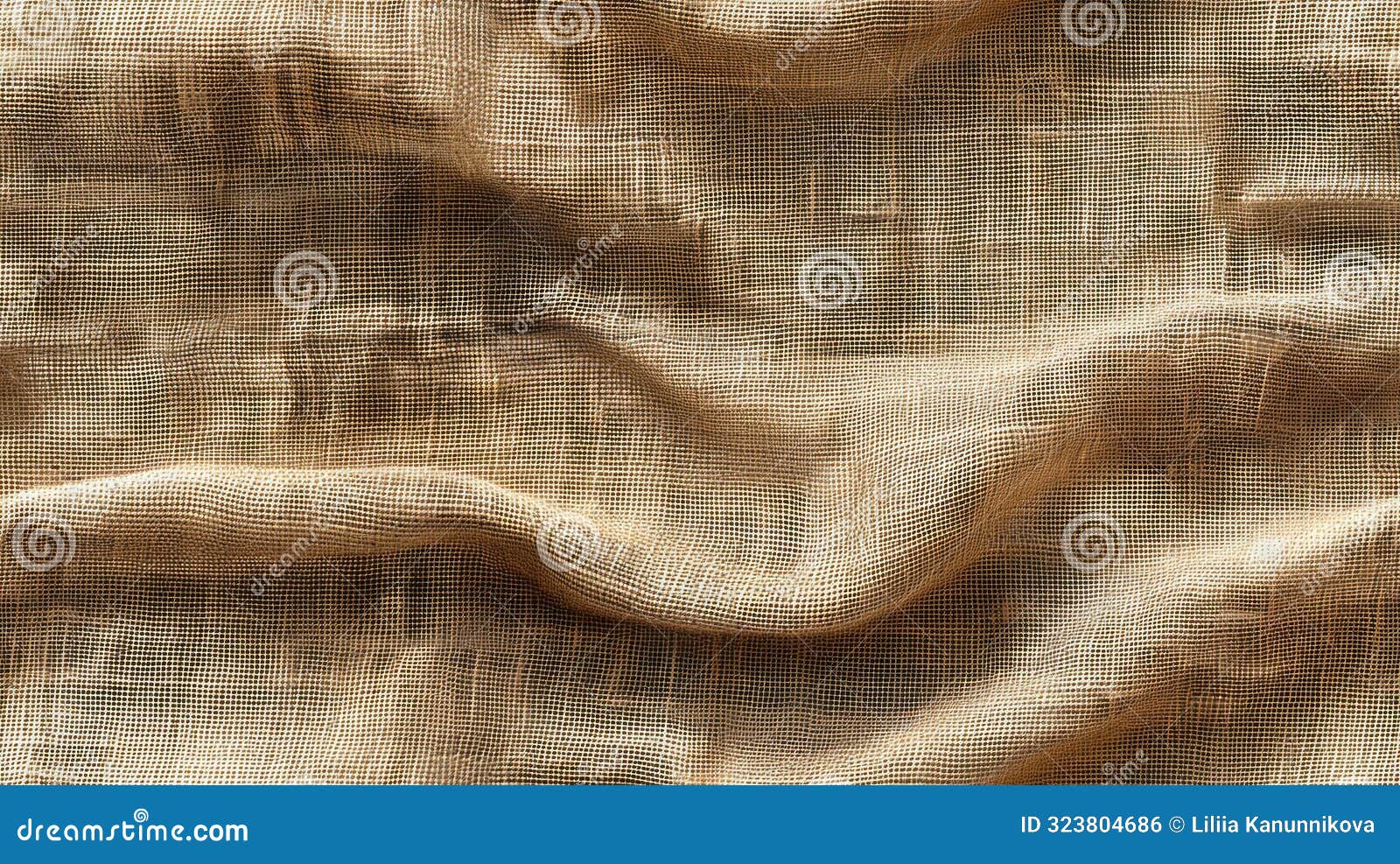 A Close-up Image of a Wrinkled Brown Linen Fabric Texture SEAMLESS ...