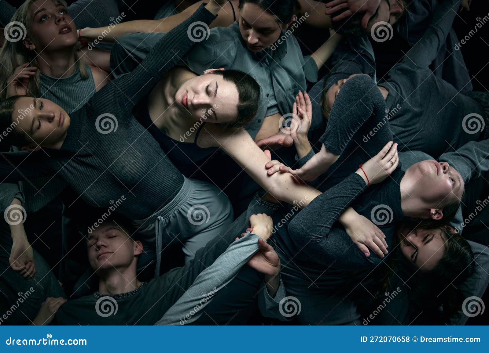 Close-up Image of Young People Making Impressive Dance Performance ...