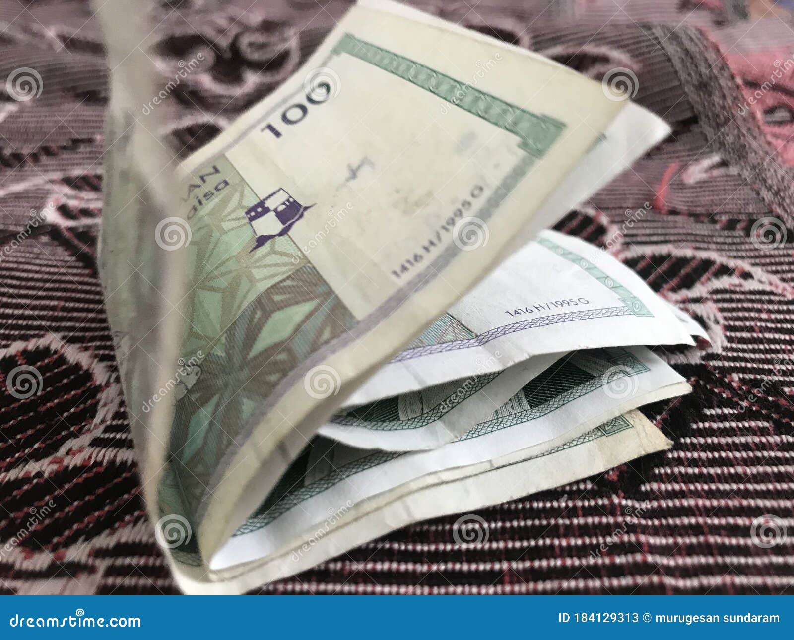 Close Up Images of 100 Baisa Currency Note of Sultanate of Oman in ...