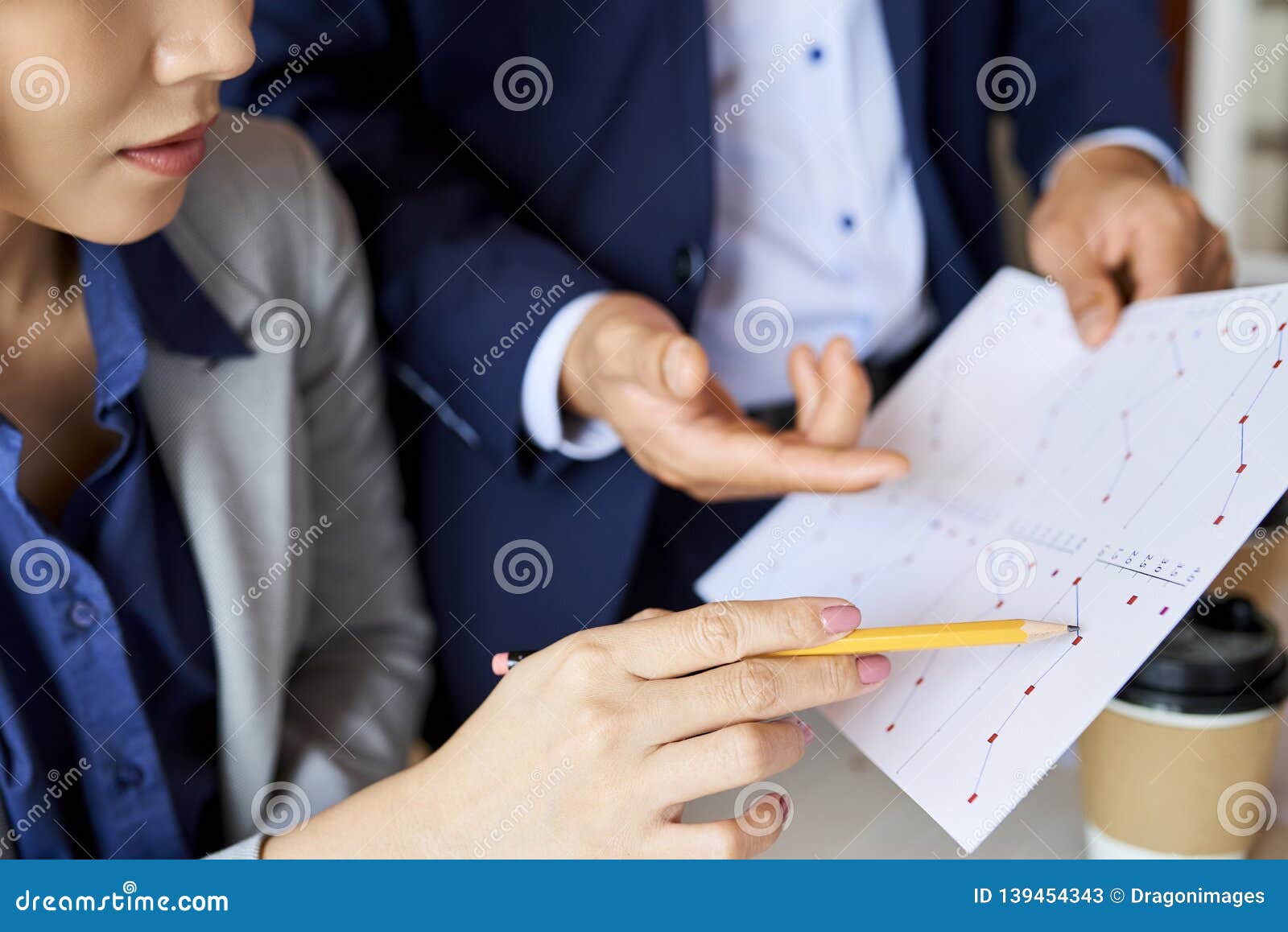 Business People Discussing Chart Stock Image - Image of manager ...