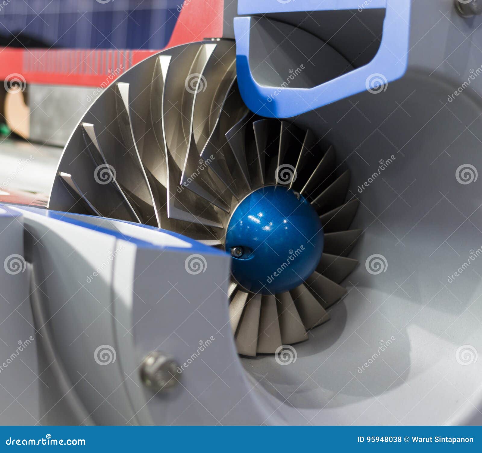 Close Up Impeller in Side Indsustrial Air Blower, Cross Section Stock ...