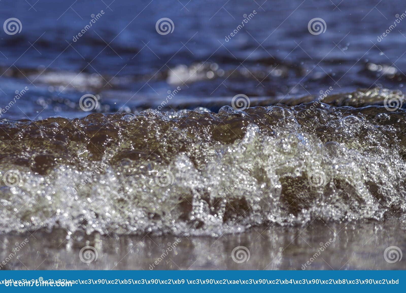 Close-up, Incoming Waves in Sunlight. Stock Image - Image of silence ...