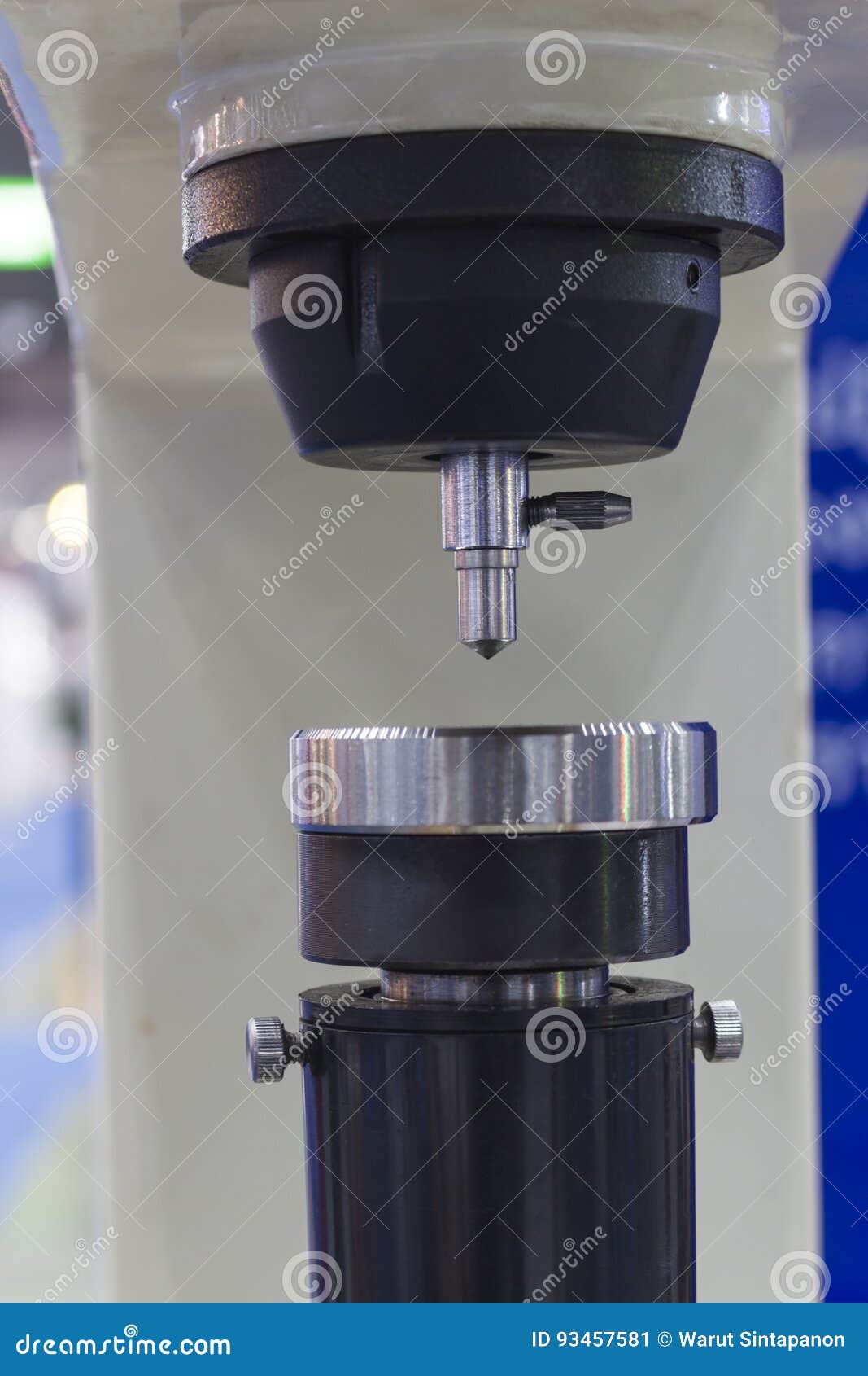 Close Up of Indenter and Table Stock Image - Image of table, machine ...