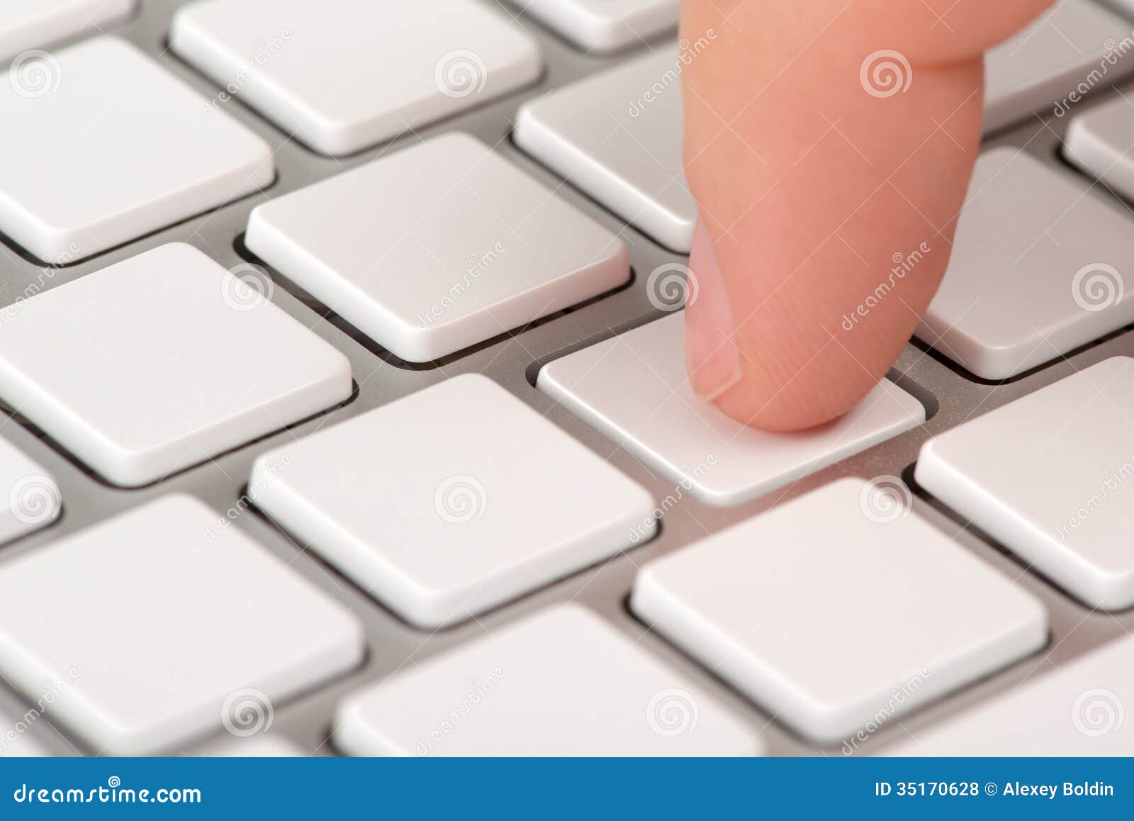 Close-up Index Finger is Pressing a Computer Keyboard Key Stock Photo ...