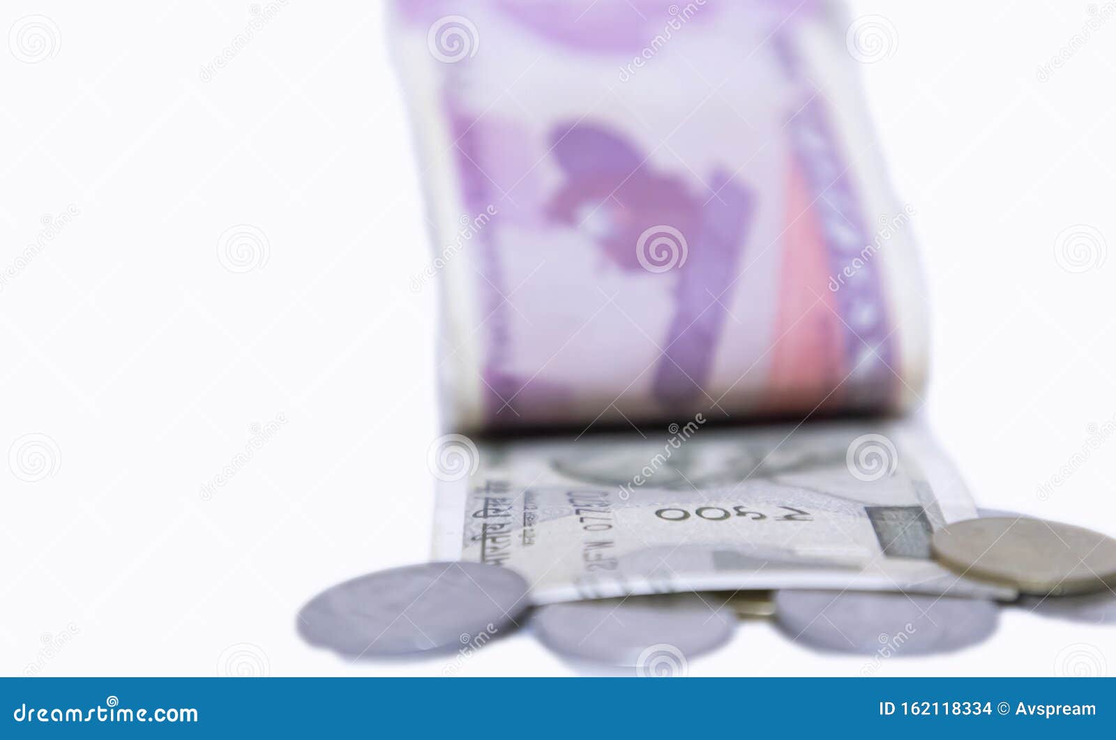 Close Up of Indian 500, 2000 Rupee Notes, Indian Currency Note Folded ...