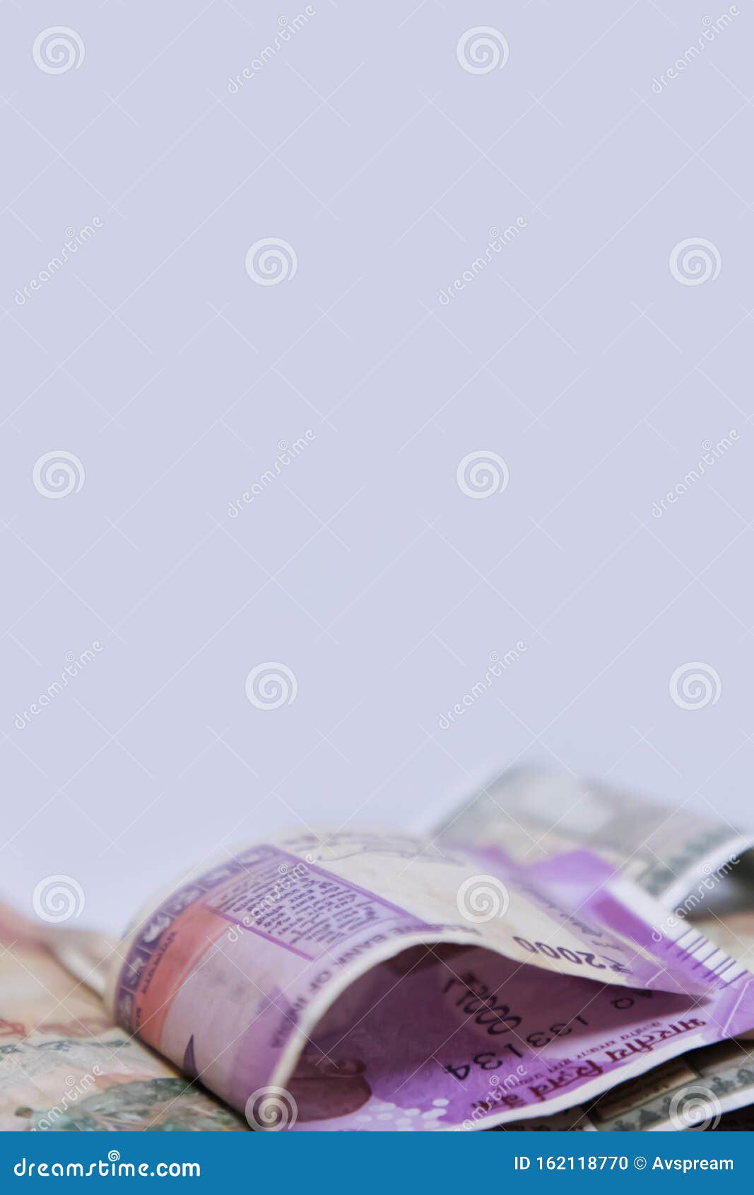 Close Up of Indian 2000 Rupee Notes, Indian Currency Note Folded on ...