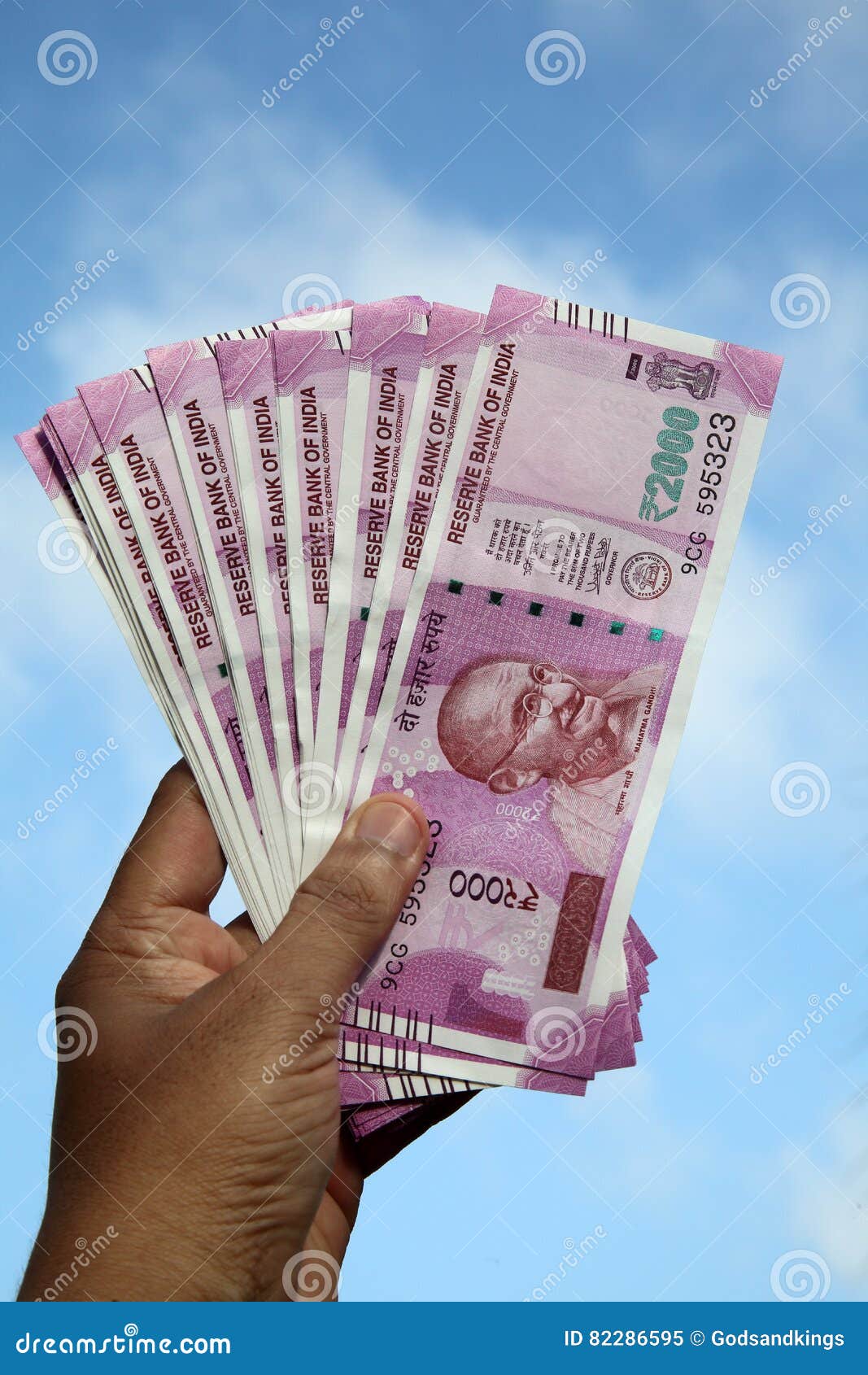 Close Up of Indian 2000 Rupee Notes Stock Image - Image of banking ...