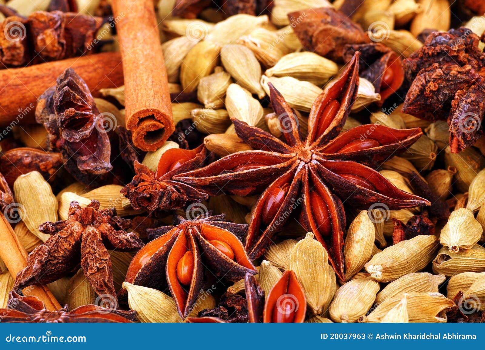 Close up of Indian spices stock image. Image of ingredient - 20037963