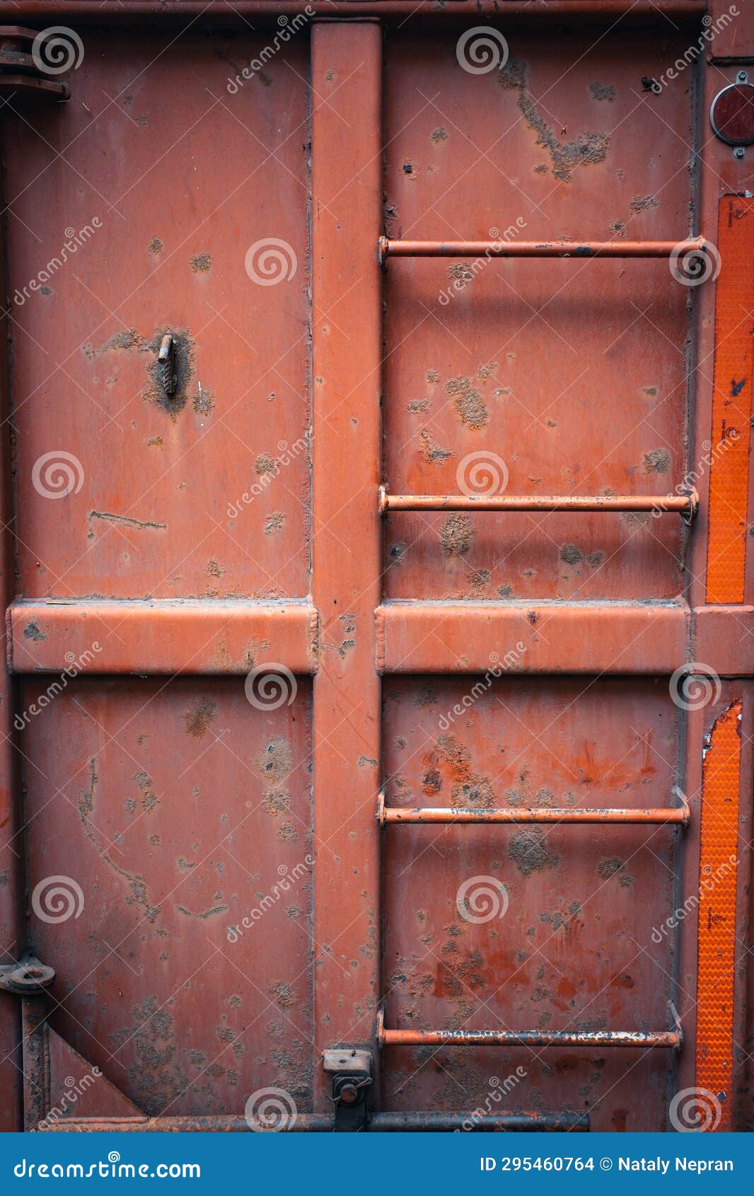 Close Up Industrial Red Containers Box Concept Photo. Cargo Freight ...