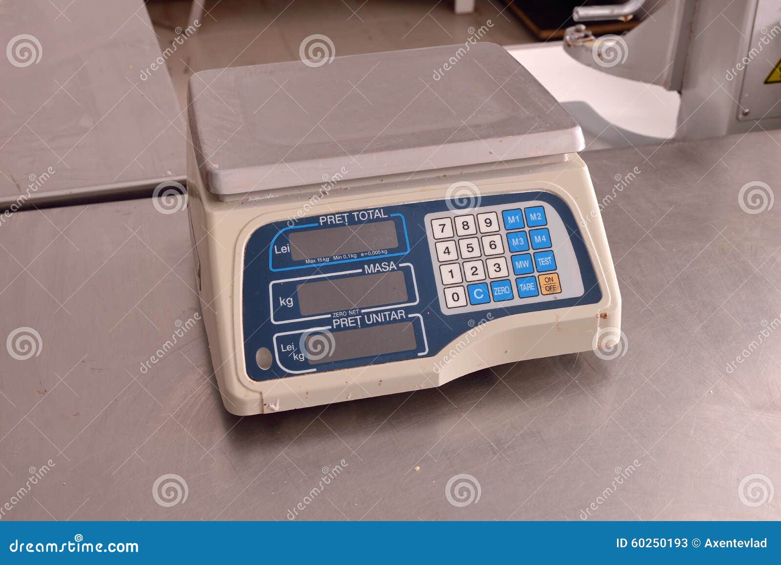Close Up Industrial Scales in the Kitchen of a Restaurant Stock Image ...