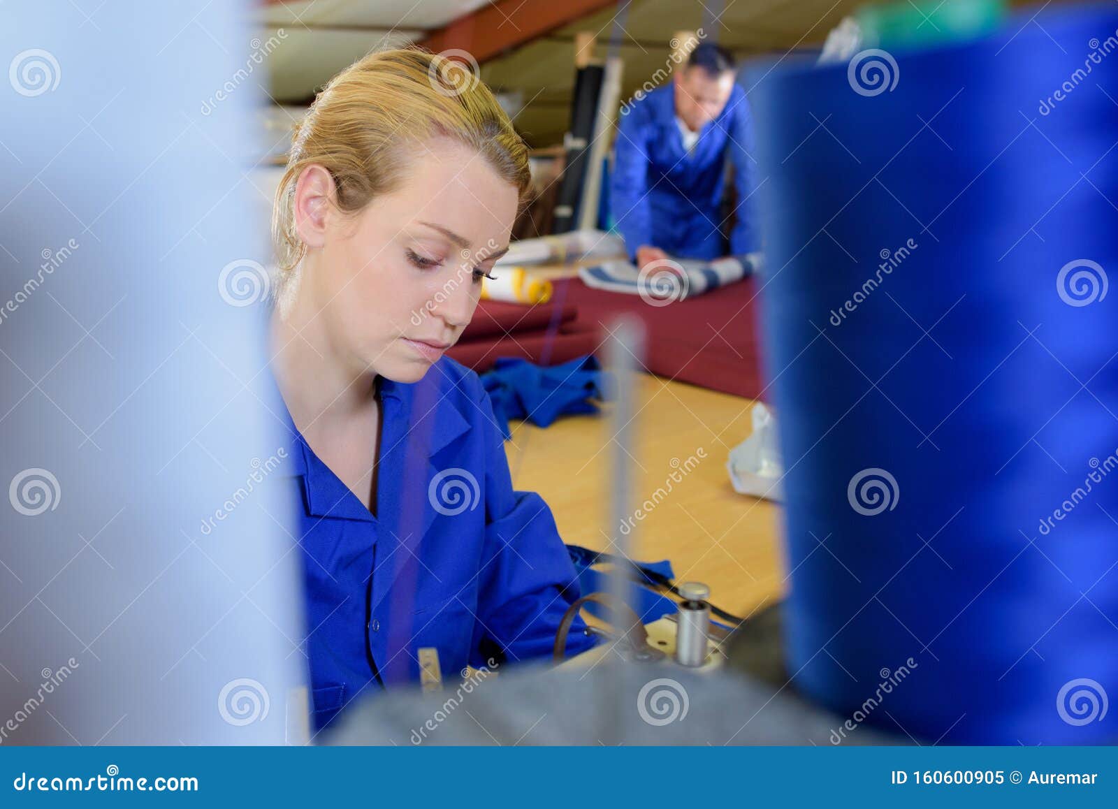 Close Up Industrial Tailor at Work Stock Image - Image of product ...