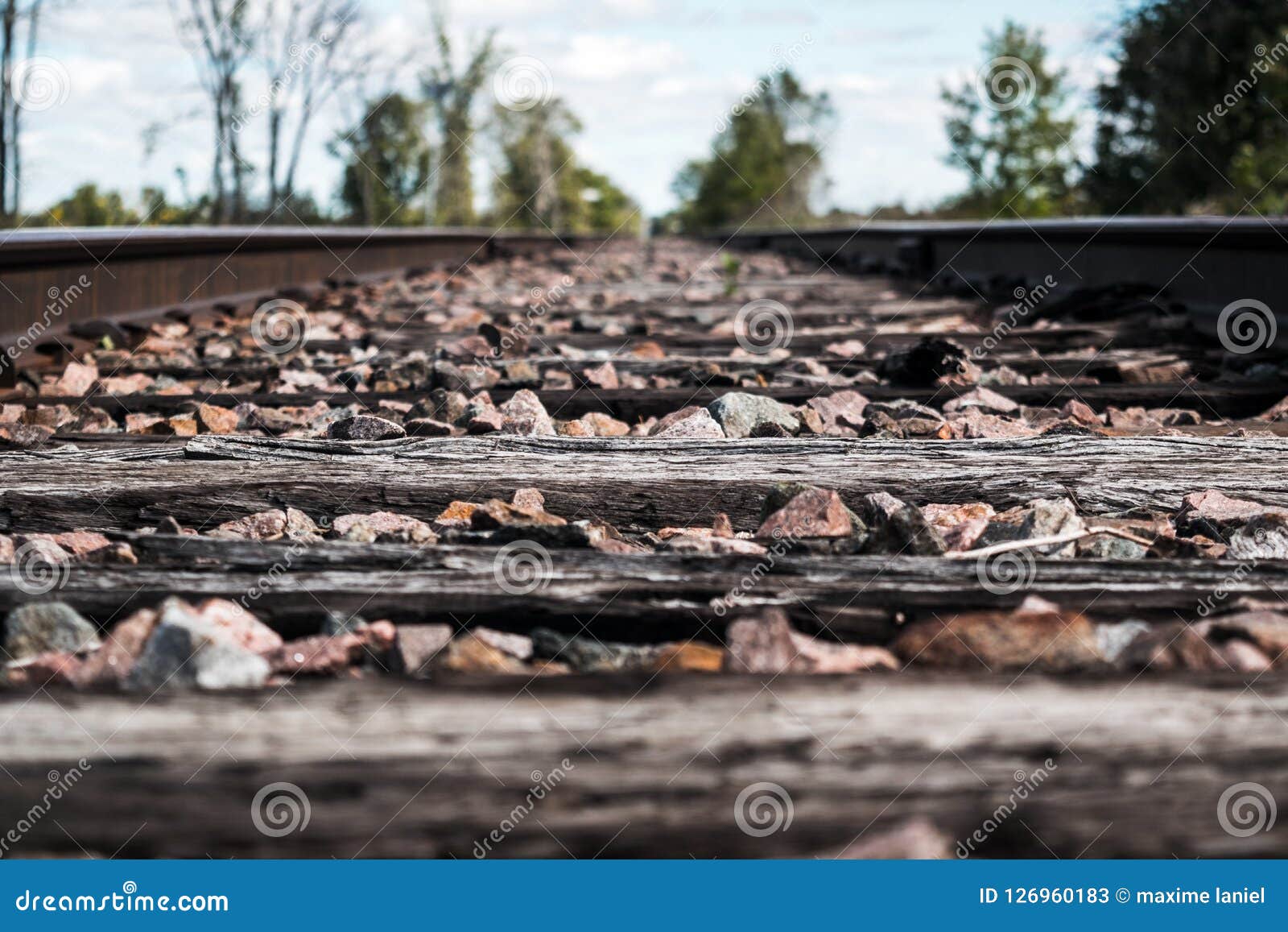 Close Up of the Bottom of a Train Track Stock Image - Image of paths ...