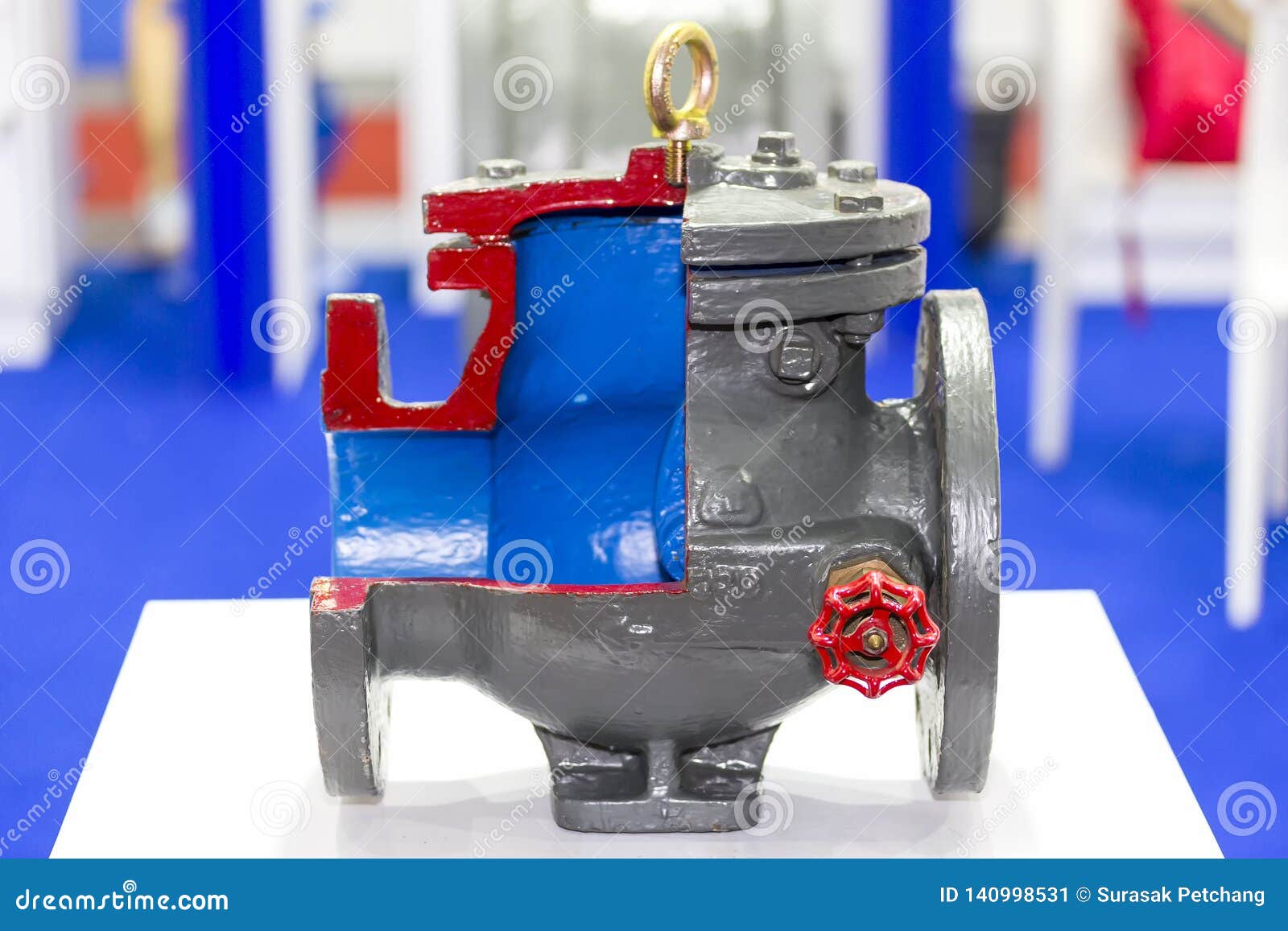Close Up Inside of Cross Section of Control Valve for Industrial Stock ...