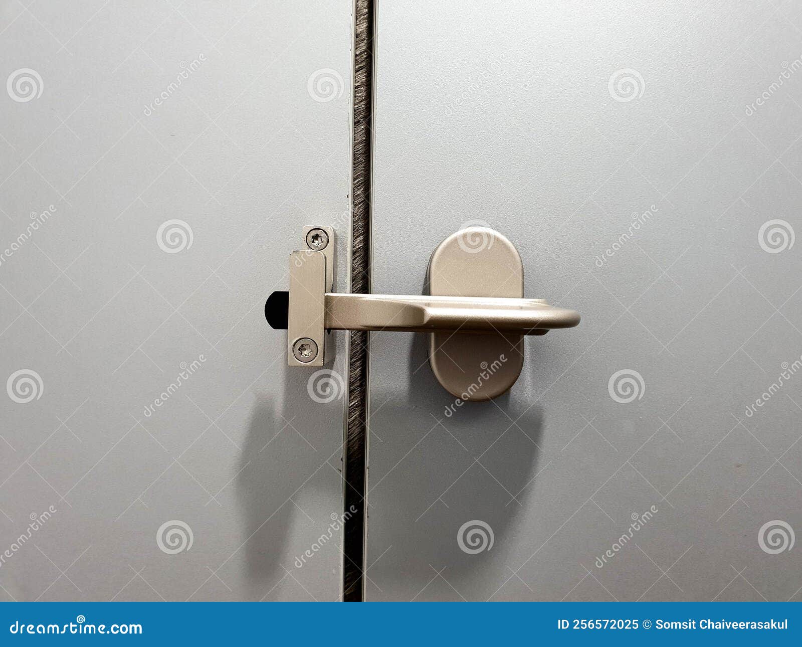 Close up inside door lock stock image. Image of design - 256572025