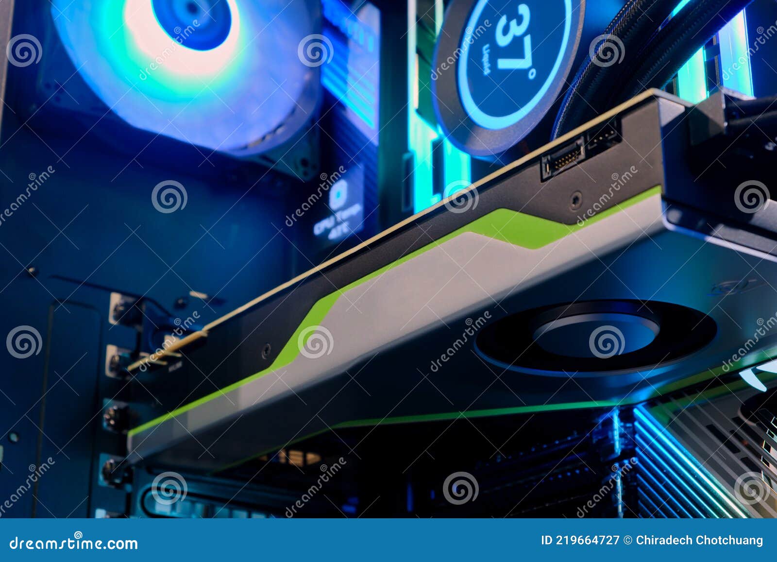 Inside High Performance Desktop and Cooling System on CPU Socket with ...