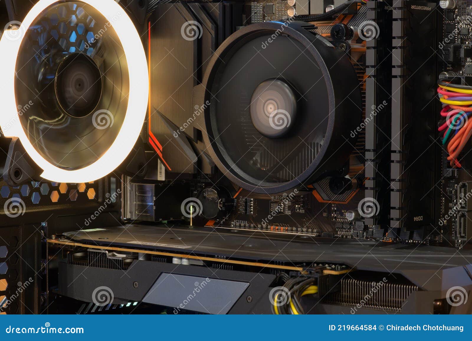 Inside High Performance Desktop and Cooling System on CPU Socket with ...