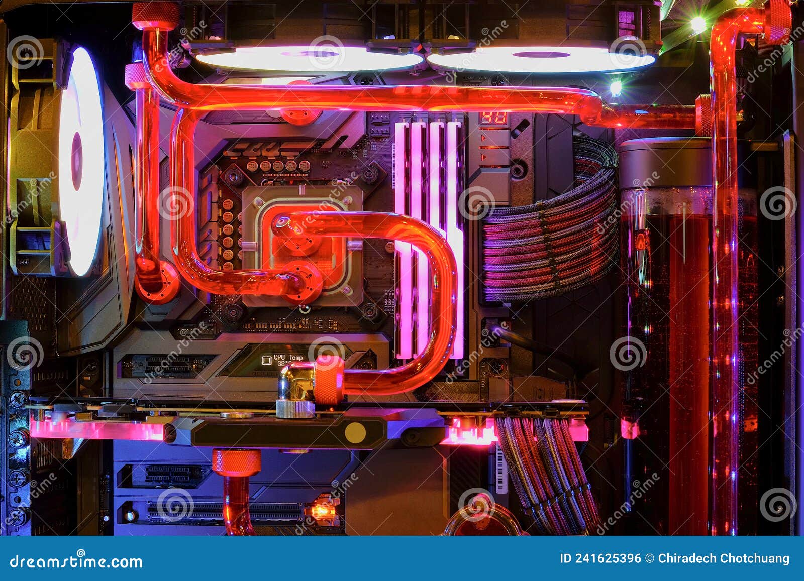 Inside High Performance Desktop PC and Water Cooling System on CPU ...