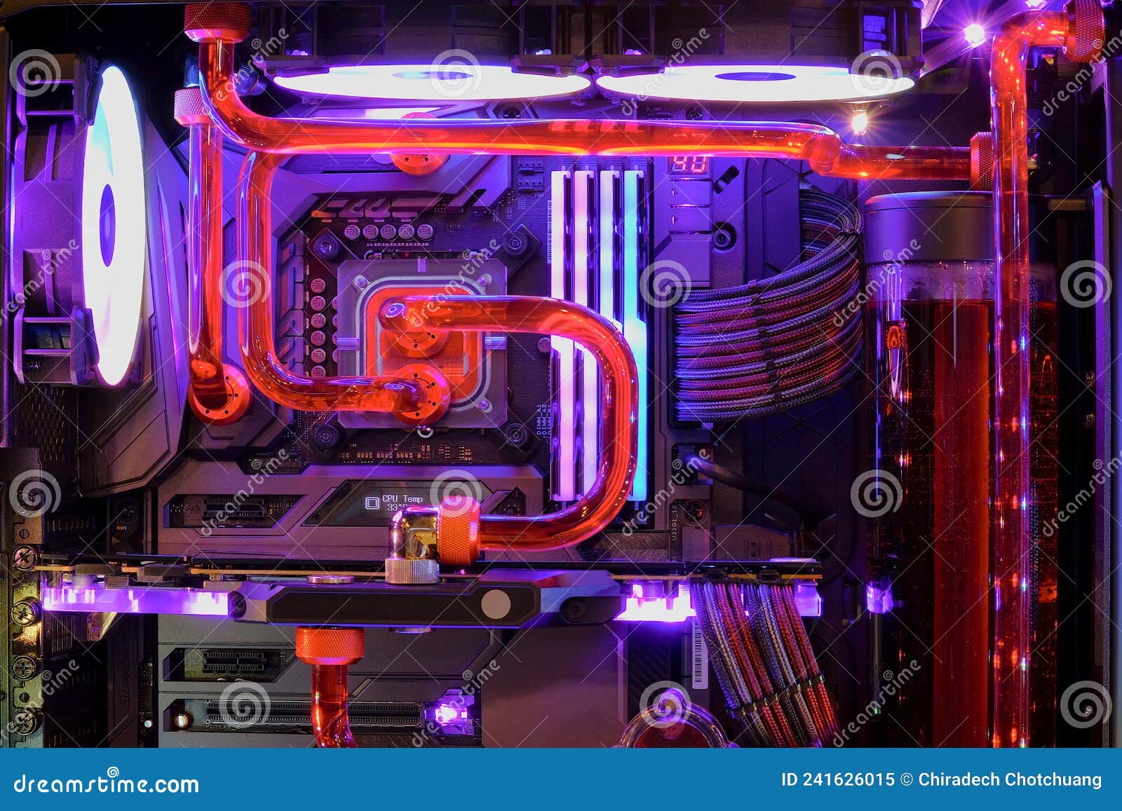 Inside High Performance Desktop PC and Water Cooling System on CPU ...
