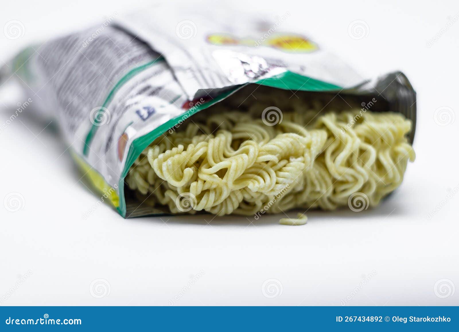 Close Up Instant Pasta on White Background Stock Photo - Image of lunch ...
