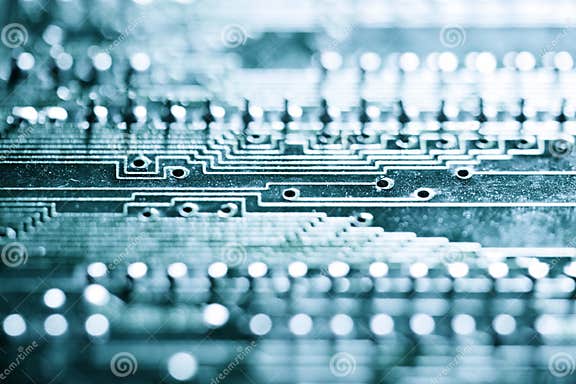 Close-up of a Integrated Circuit Stock Image - Image of integrated ...