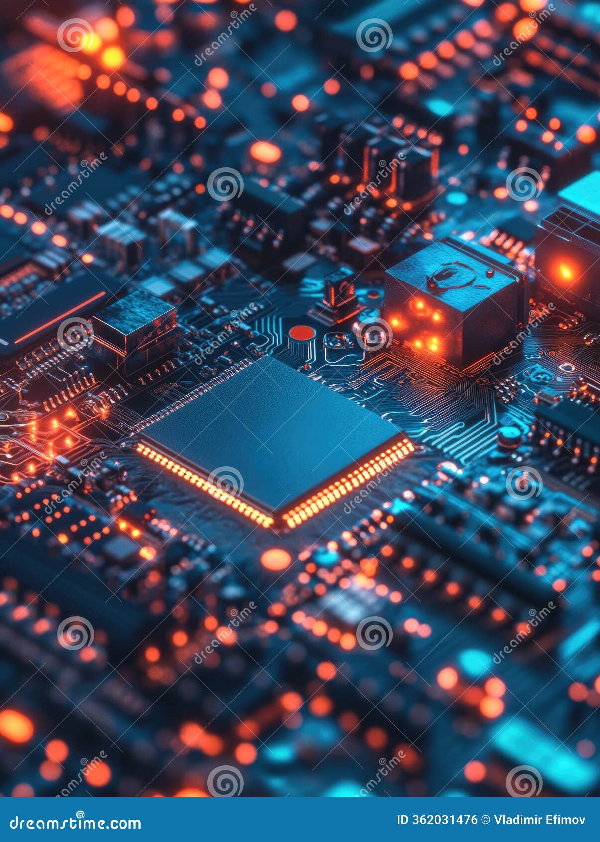 Close-up of Intel CPU stock photo. Image of microprocessor - 362031476