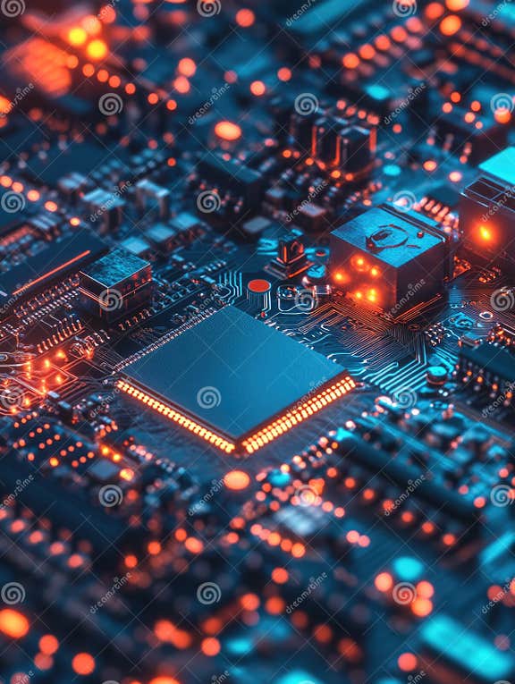 Close-up of Intel CPU stock photo. Image of microprocessor - 362031476